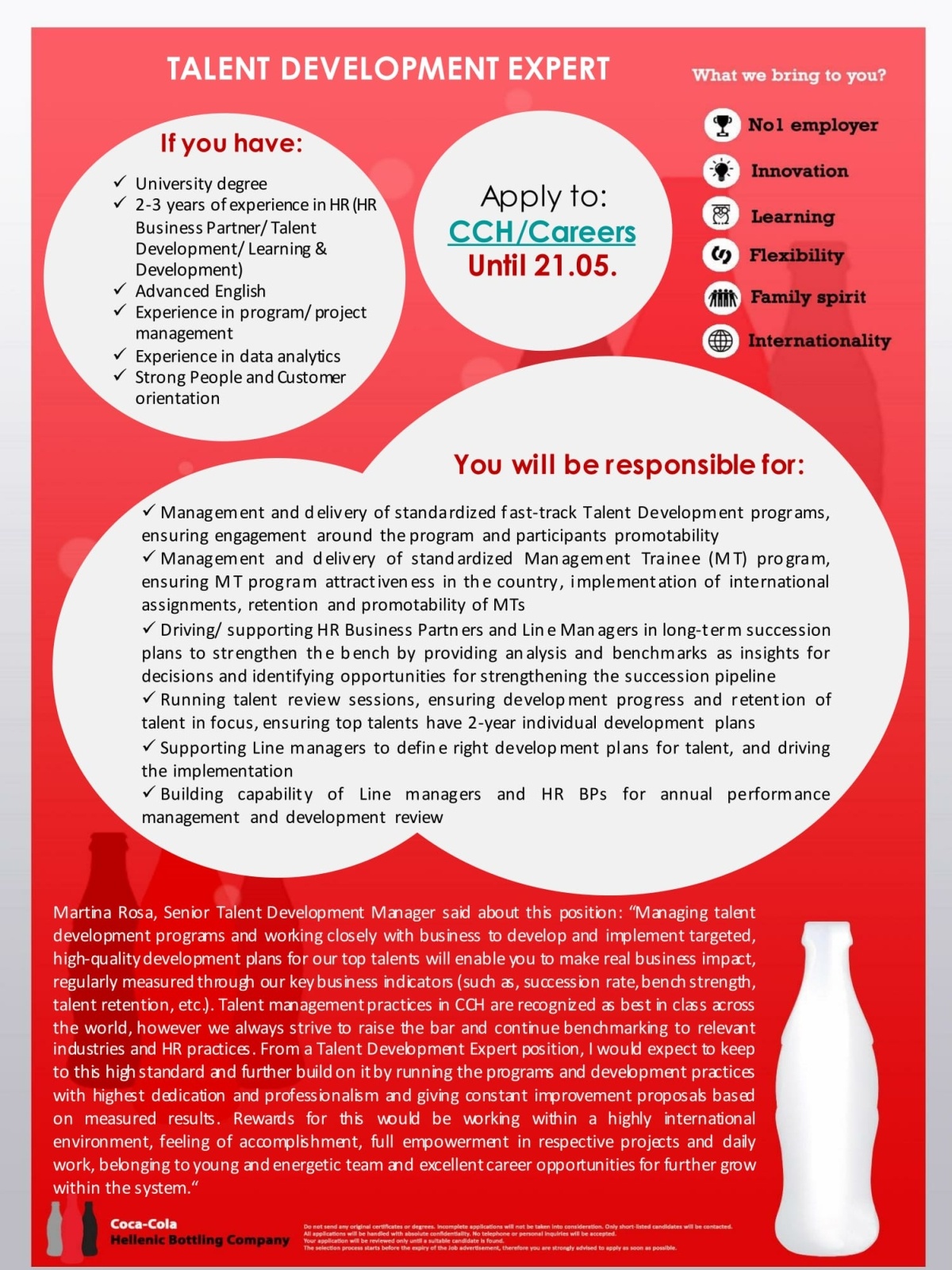 Talent Development Expert - Coca-Cola Hellenic | Poslovi Infostud