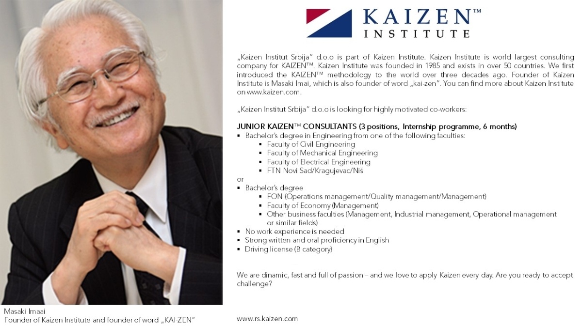 Junior Kaizen Consultant - Kaizen Institut Srbija