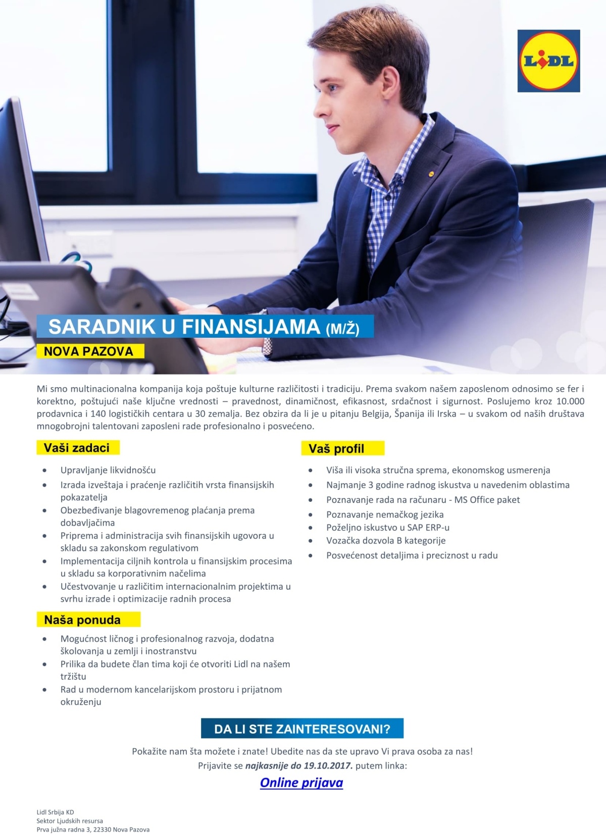 Saradnik u finansijama - Lidl Srbija KD