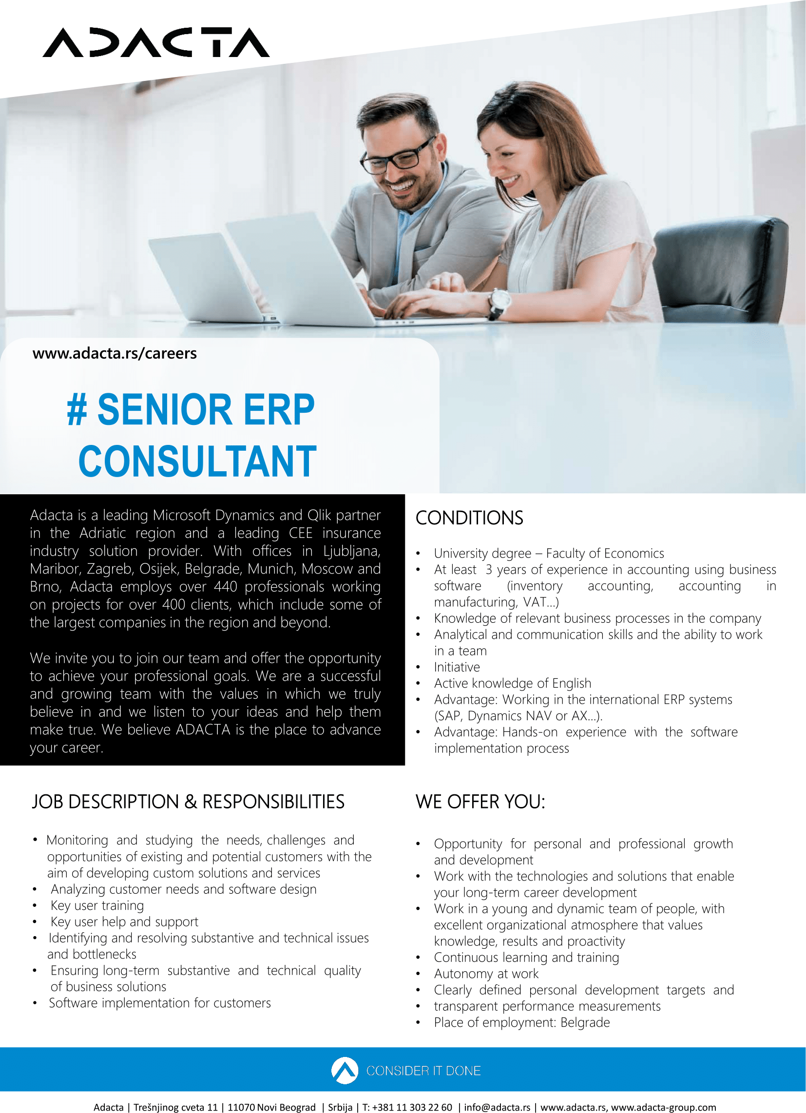 Senior ERP Consultant - Adacta d.o.o.
