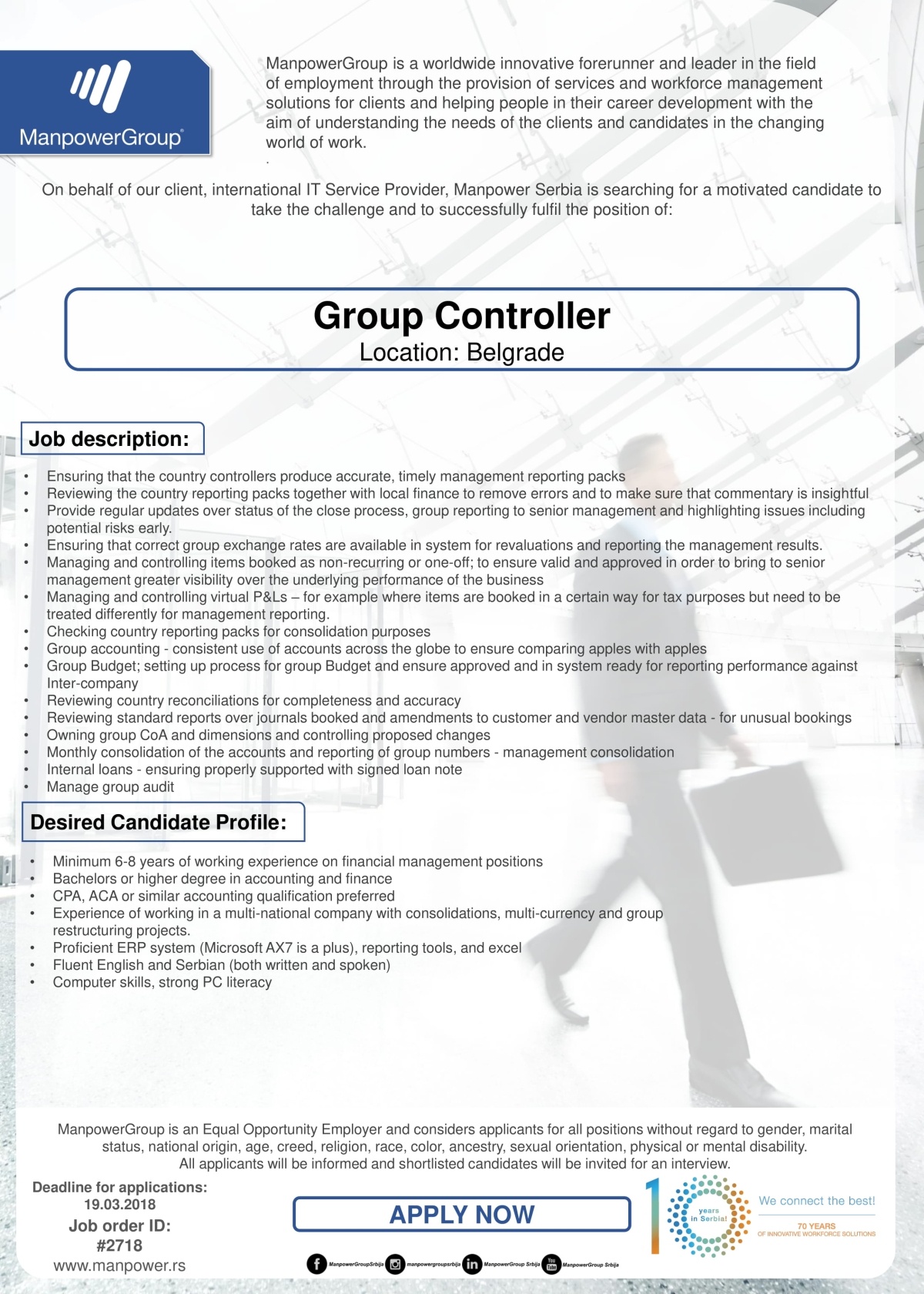 Group Controller - Manpower d.o.o.