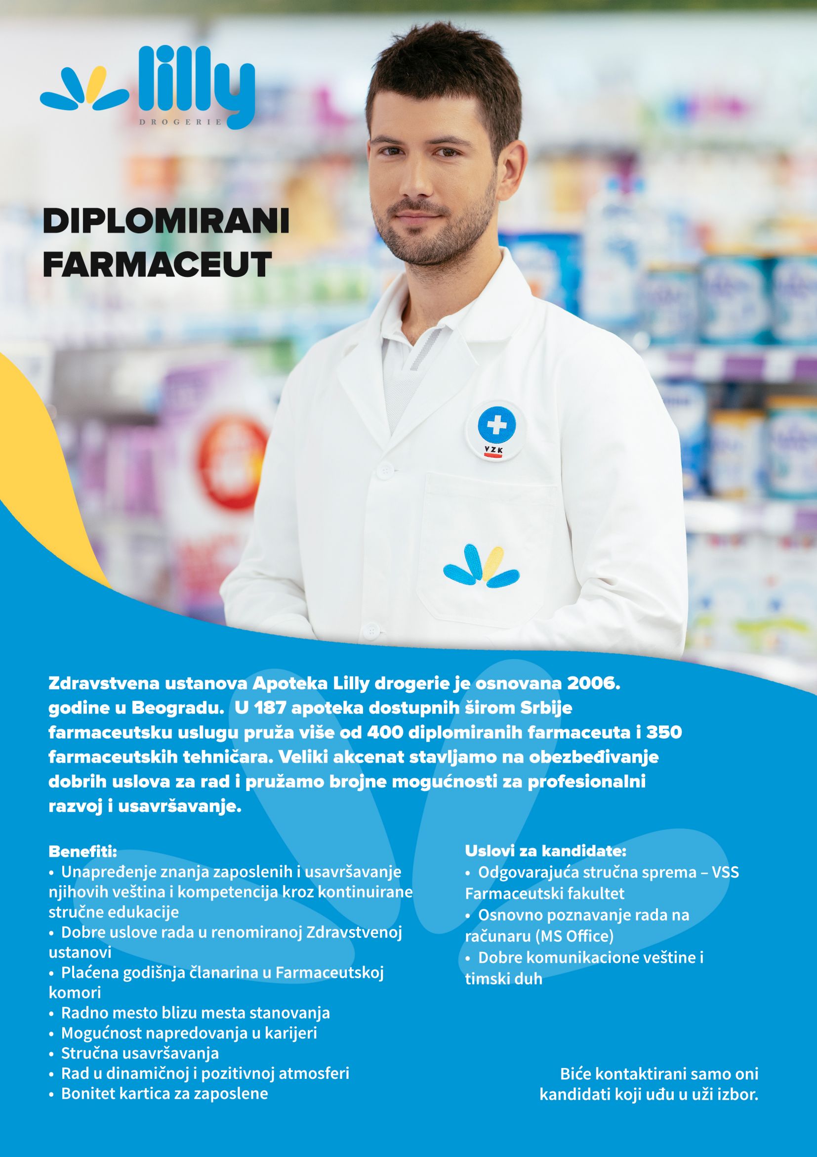 Diplomirani farmaceut - Zdravstvena ustanova - apoteka Lilly drogerie ...