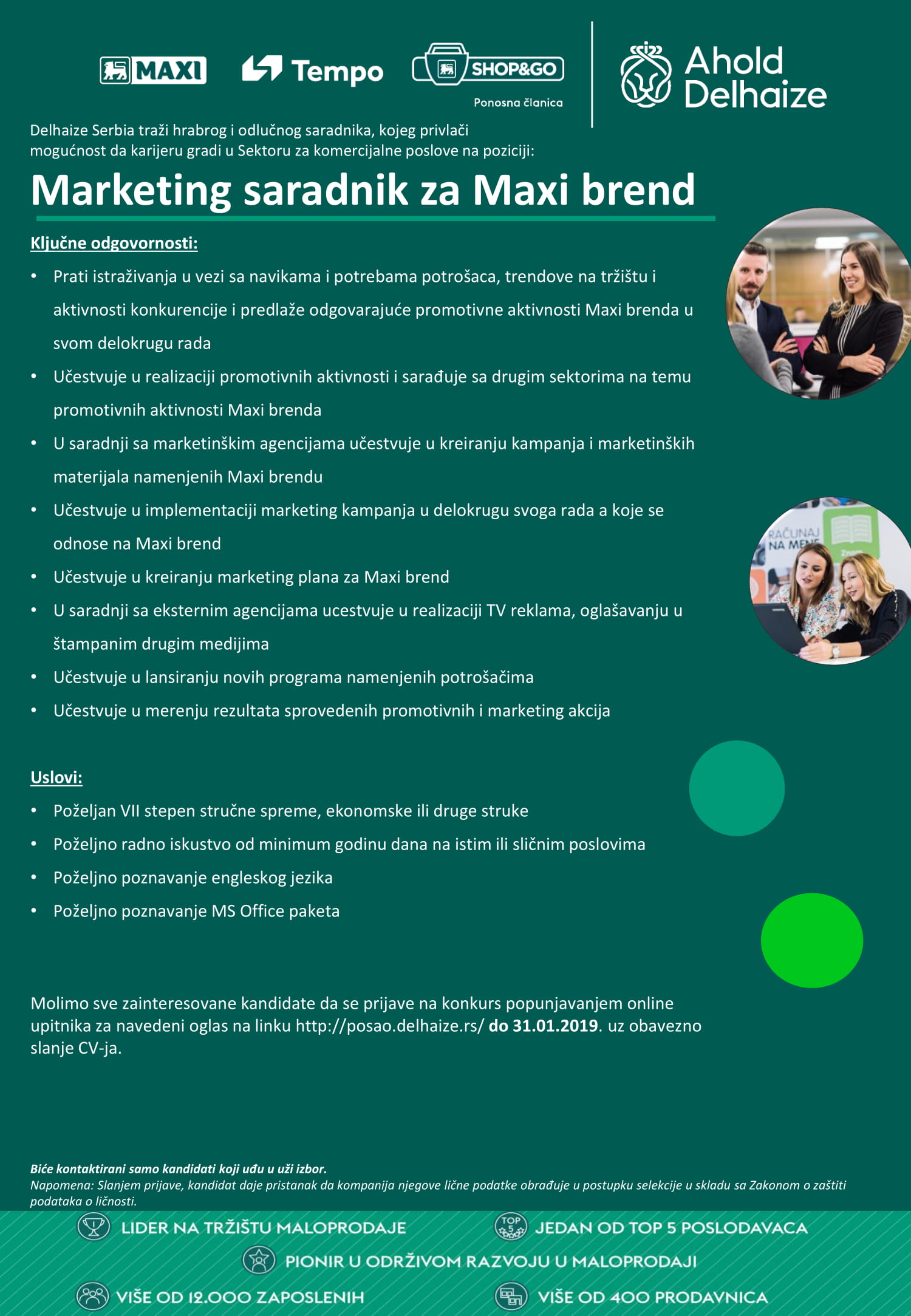 Marketing saradnik za Maxi brend - Delhaize Serbia d.o.o.