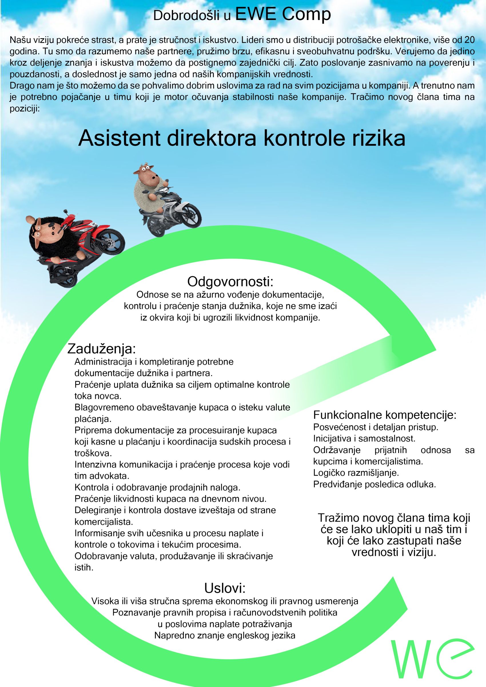 Asistent direktora kontrole rizika - EWE Comp d.o.o.