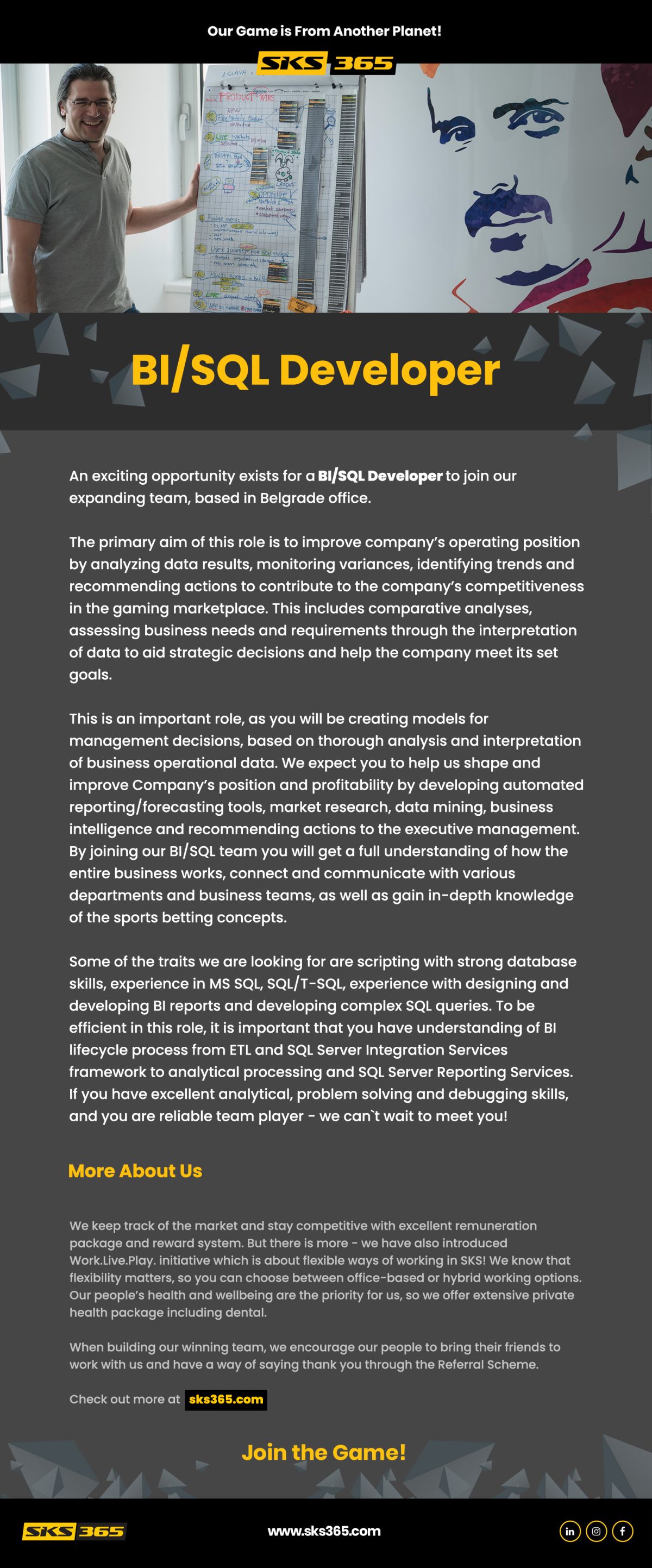 BI/SQL Developer - SKS365