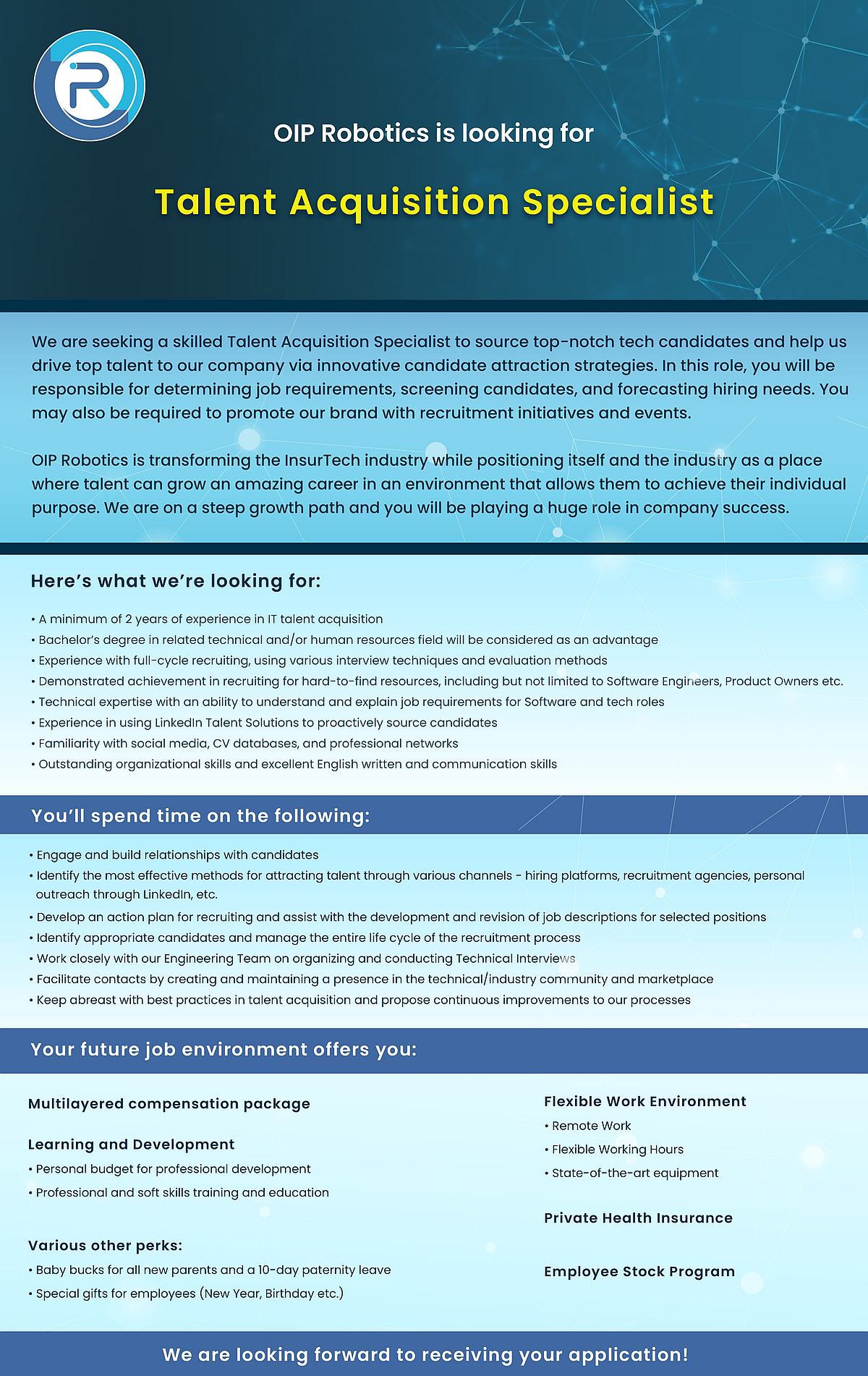 Talent Acquisition Specialist - OIP Robotics AD | Poslovi Infostud