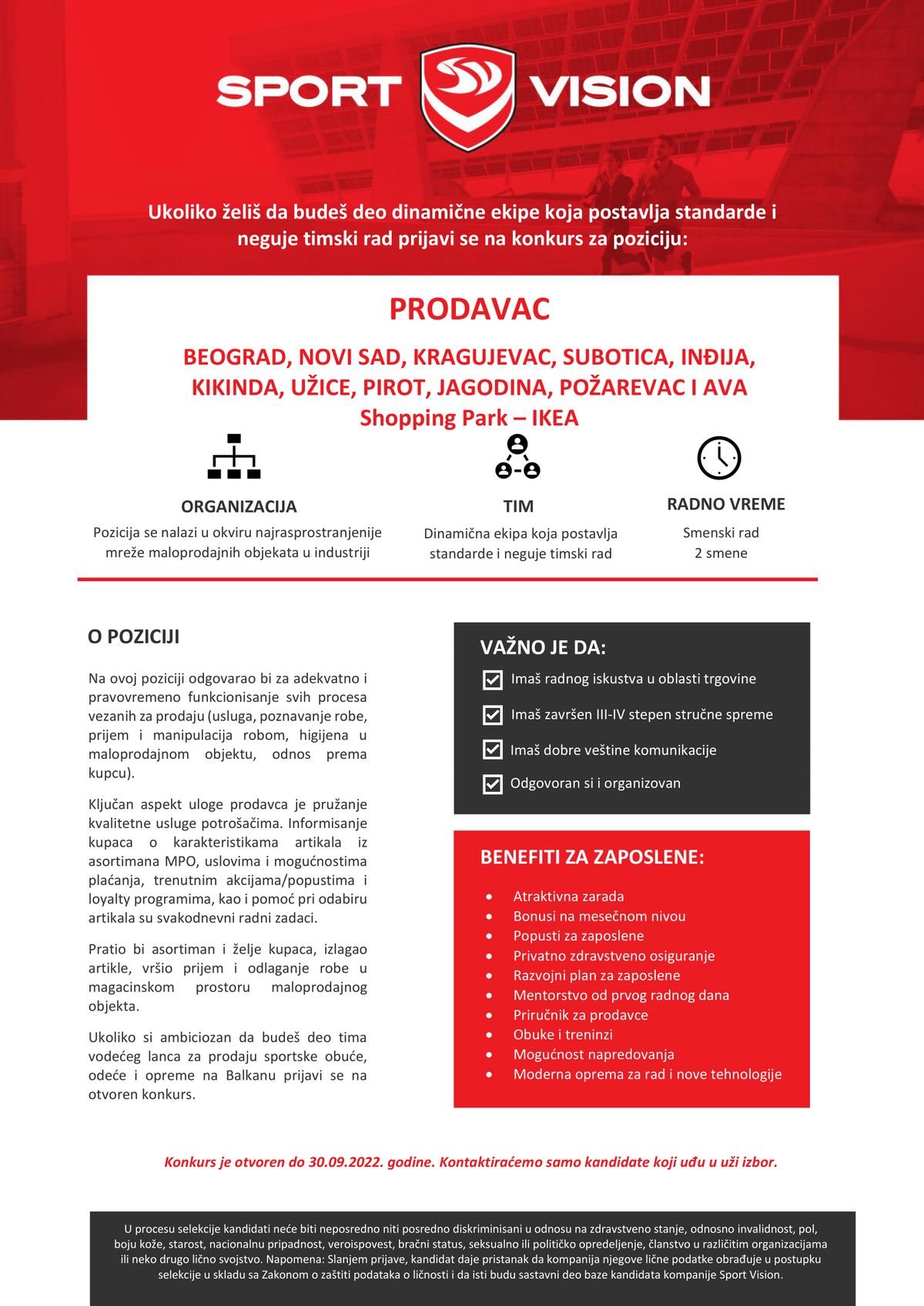 Prodavac - Sport Vision d.o.o.