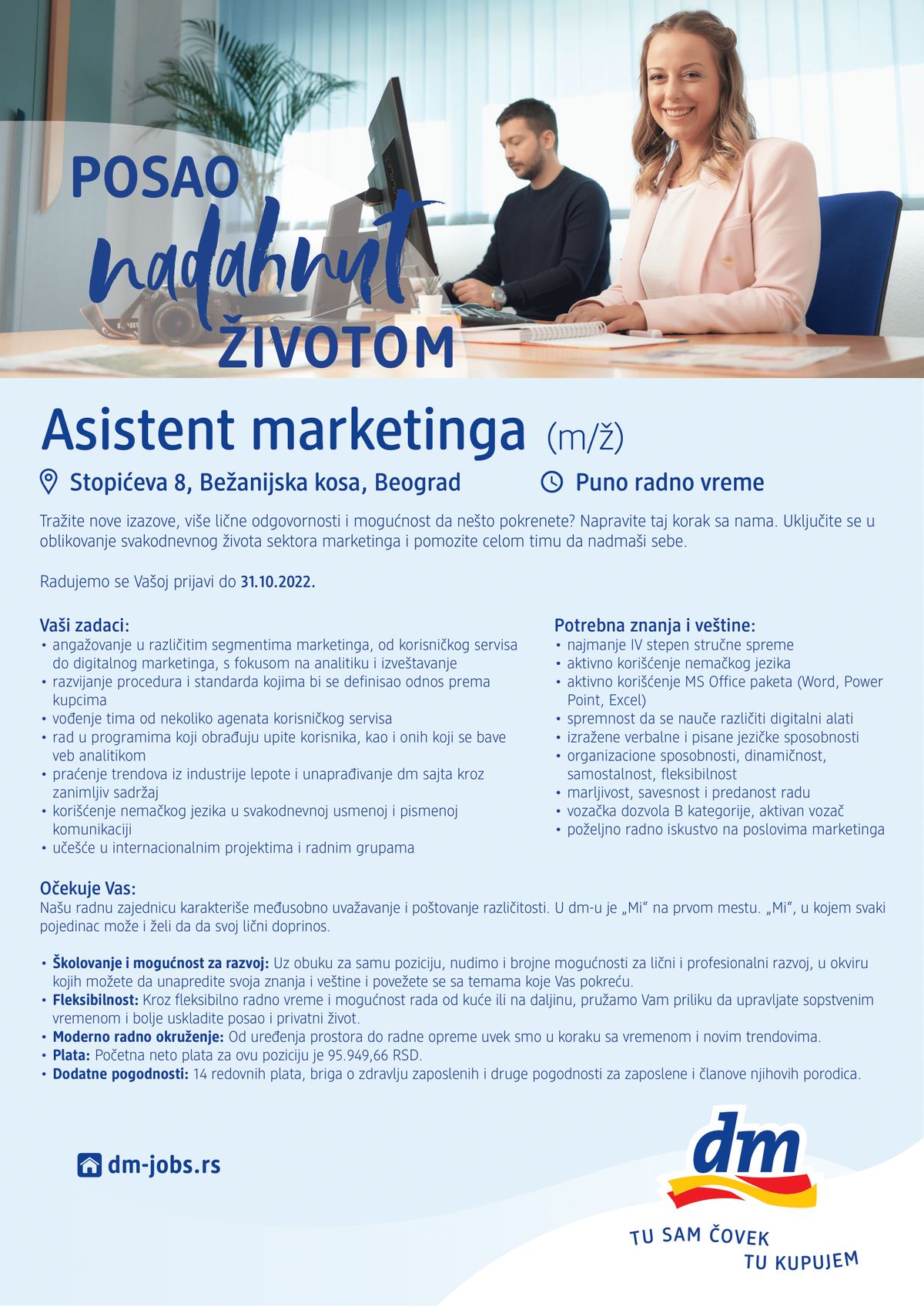 Asistent marketinga - dm drogerie markt d.o.o.