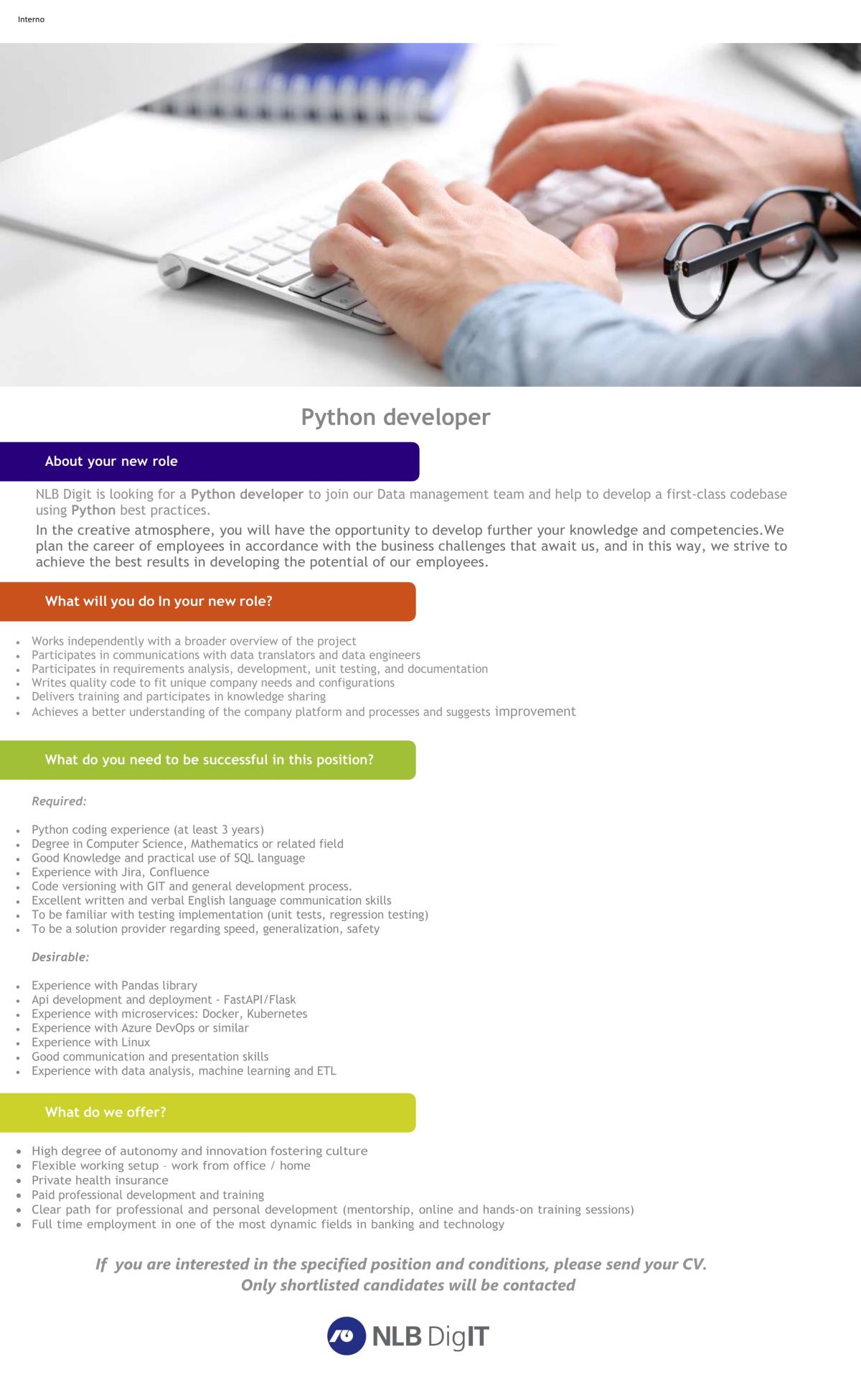 Python Developer | NLB DigIT | Beograd | HelloWorld.rs