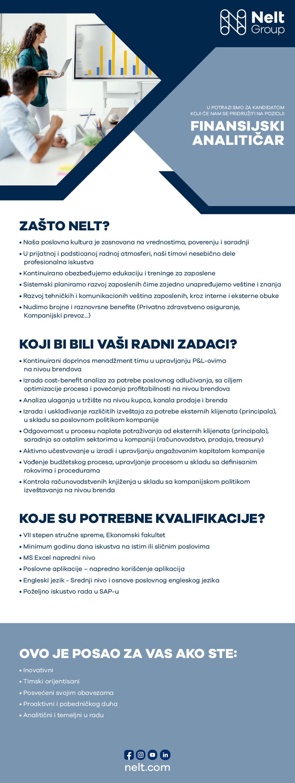 Finansijski analitičar - Nelt Co d.o.o.