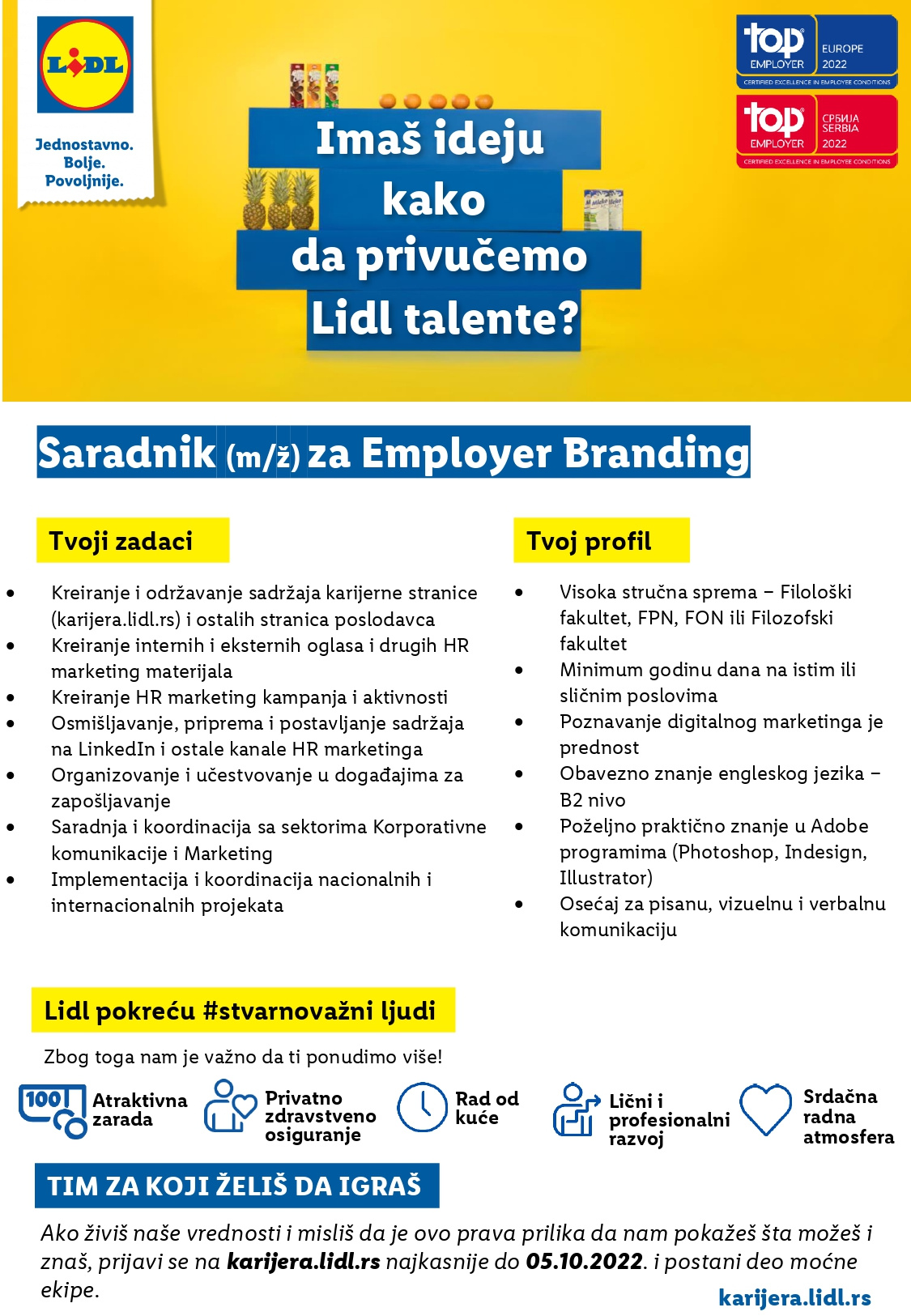 Saradnik za Employer Branding - Lidl Srbija KD
