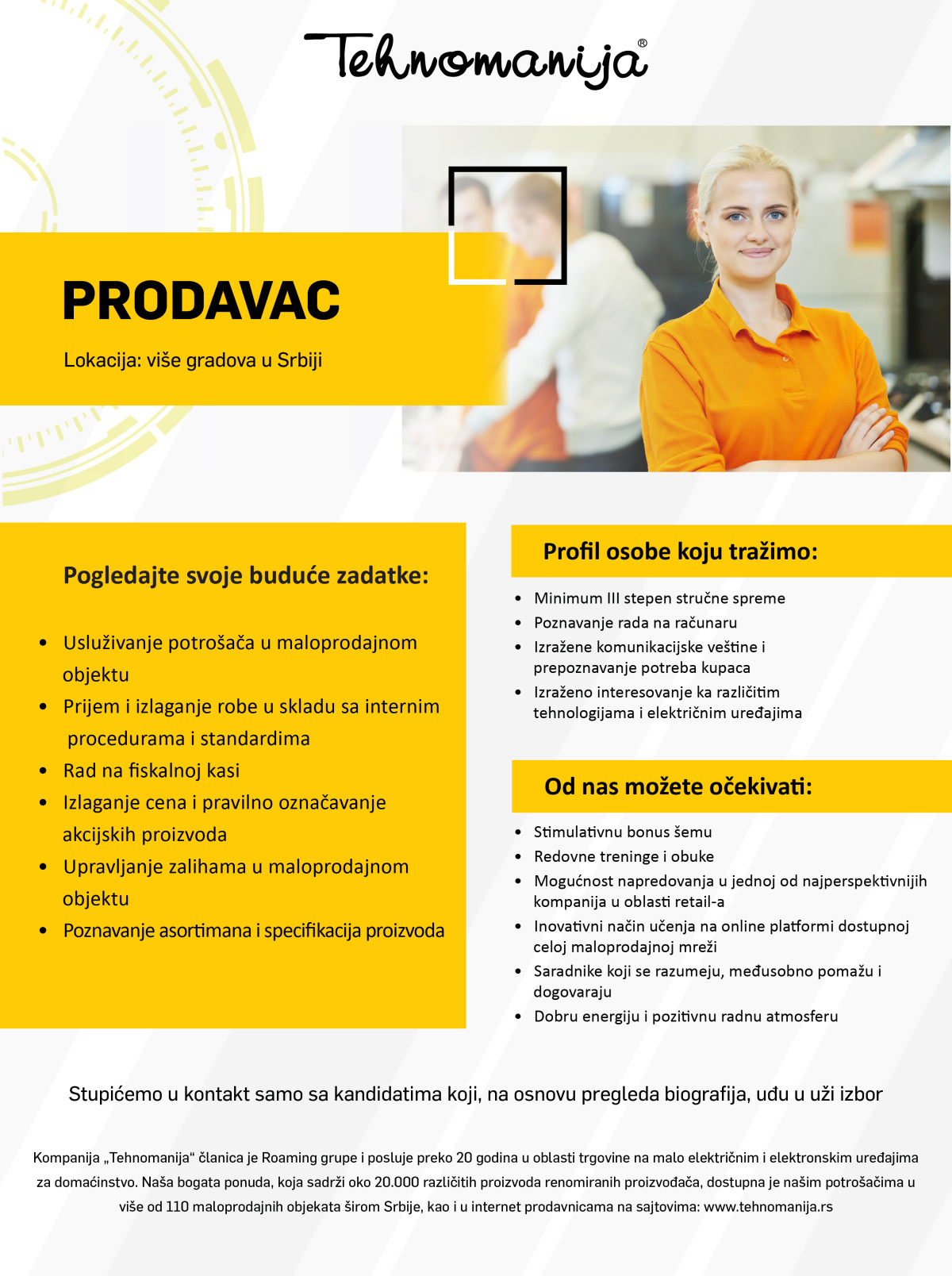 Prodavac Tehnomanija d.o.o. - Startuj.infostud.com