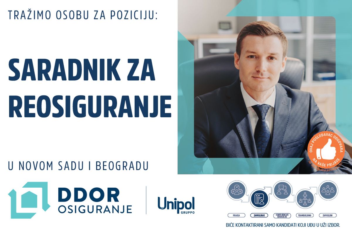 Saradnik za reosiguranje - DDOR Novi Sad | Poslovi Infostud