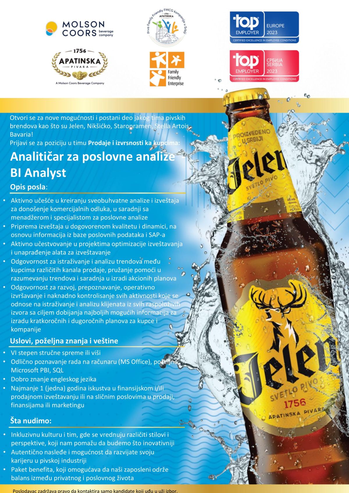 BI Analyst - Apatinska pivara