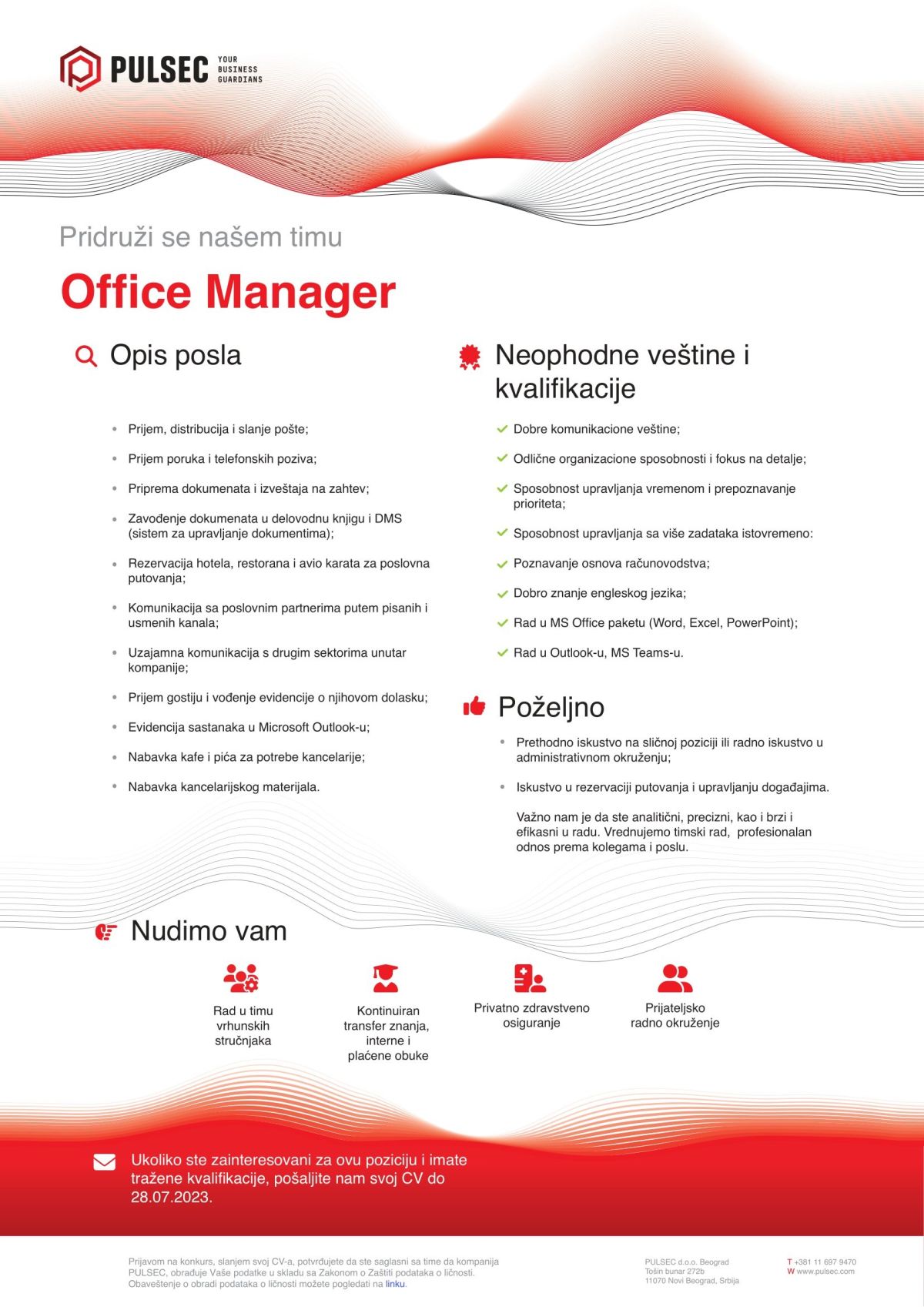 Office Manager - Pulsec d.o.o.