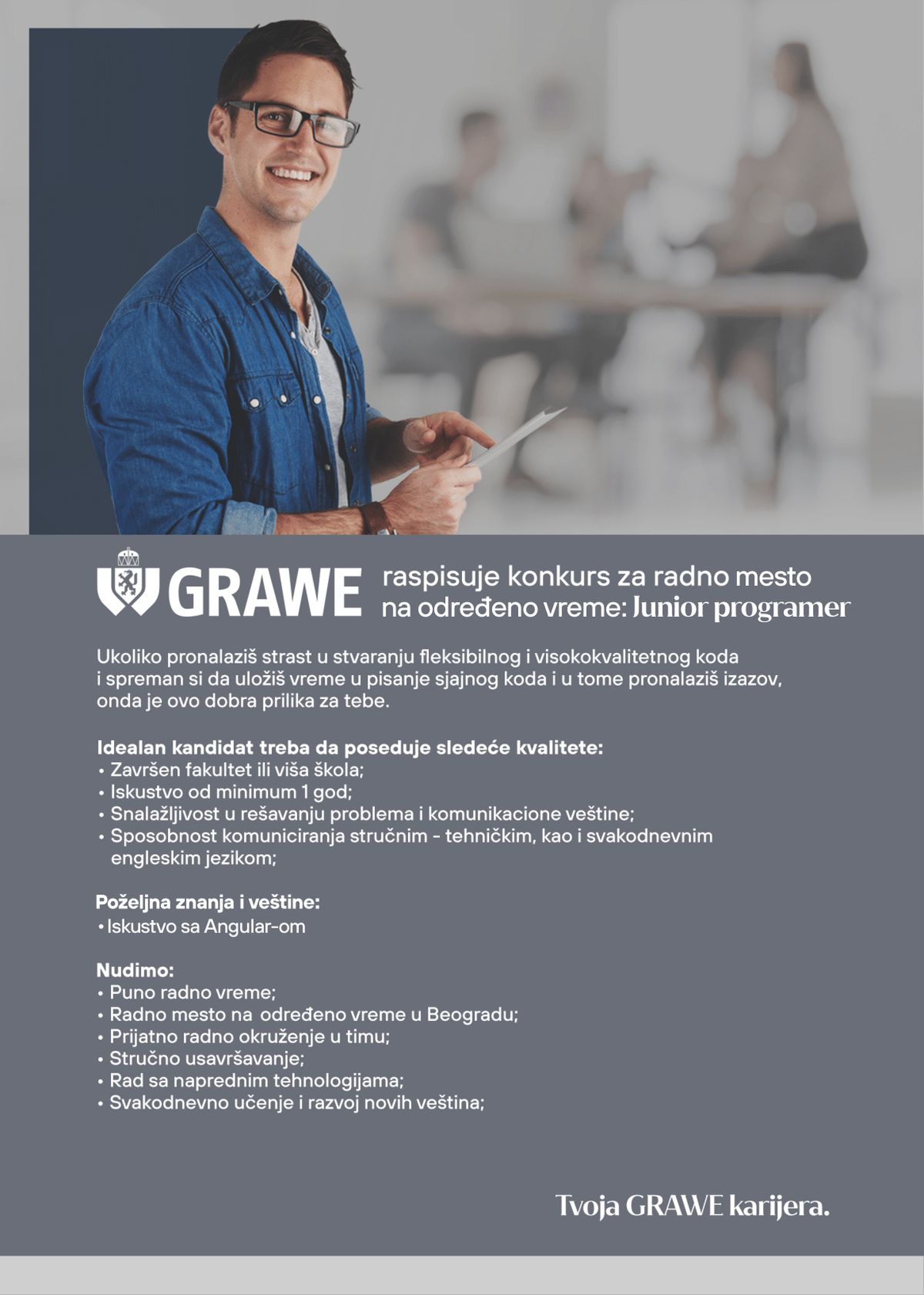 Junior programer | Grawe osiguranje a.d.o. | Beograd | HelloWorld.rs