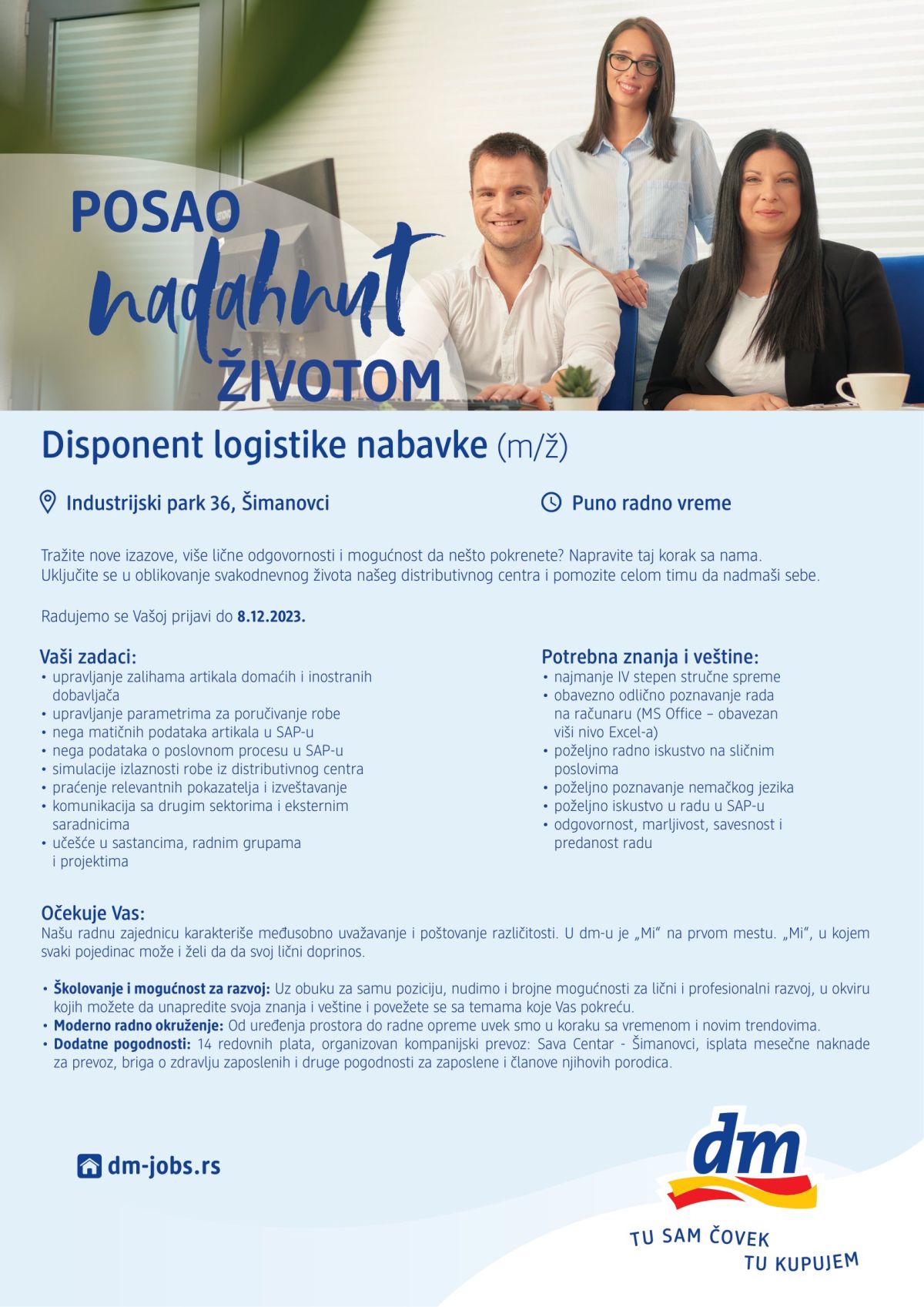 Disponent logistike nabavke - dm drogerie markt d.o.o.