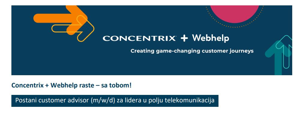 Customer Service Advisor - nemački jezik - Concentrix