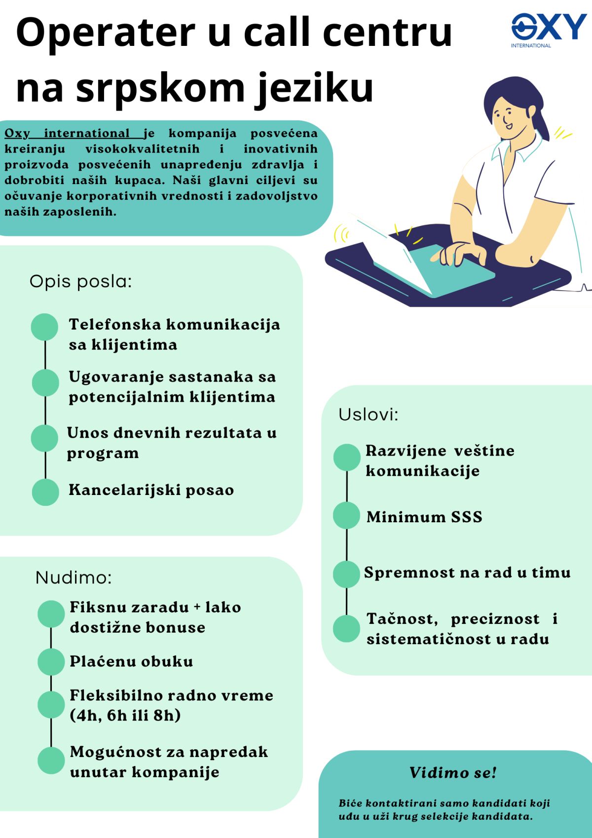 Operater u call centru na srpskom jeziku OXY International d.o.o ...