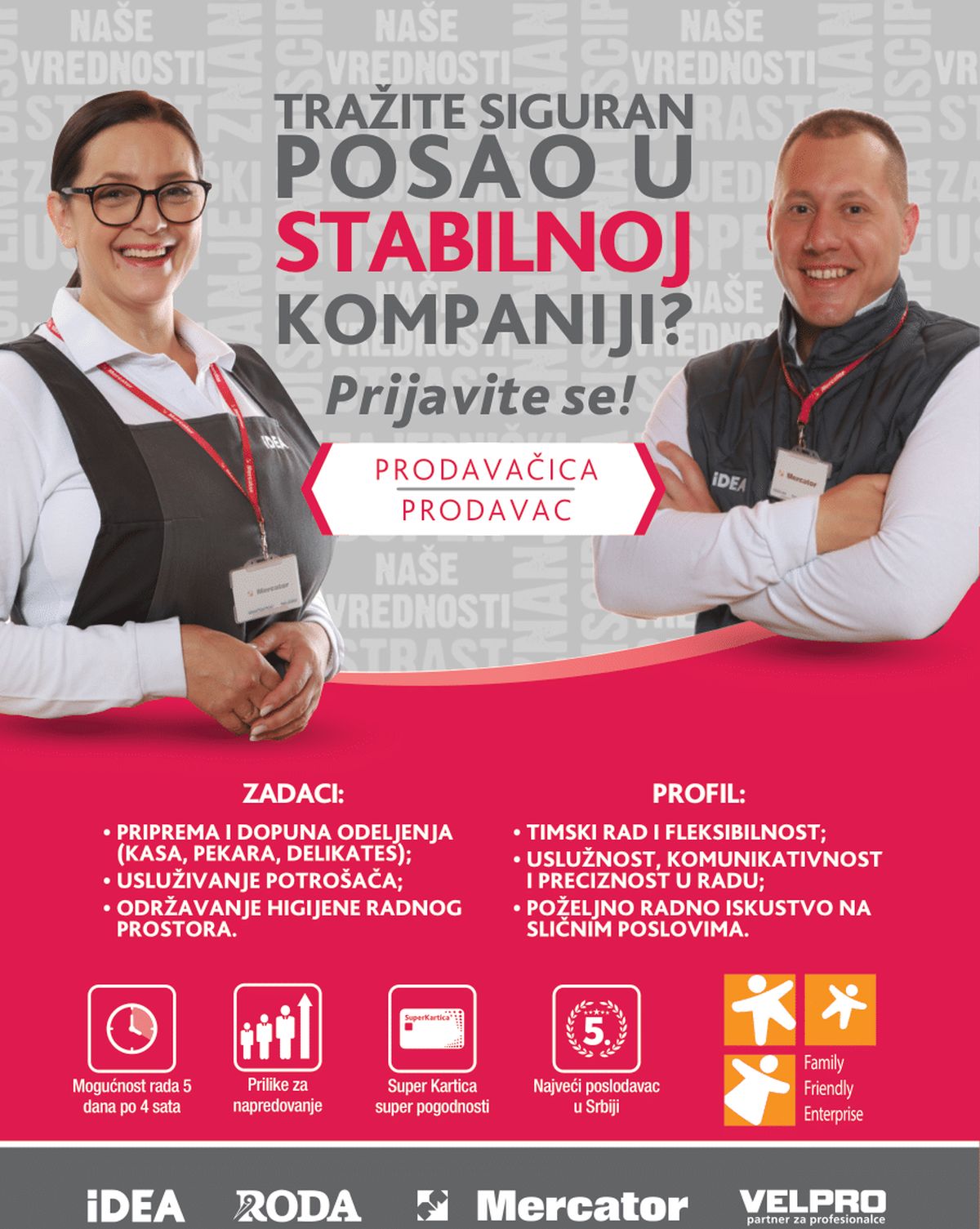 Prodavac/Prodavačica - Mercator-S d.o.o.