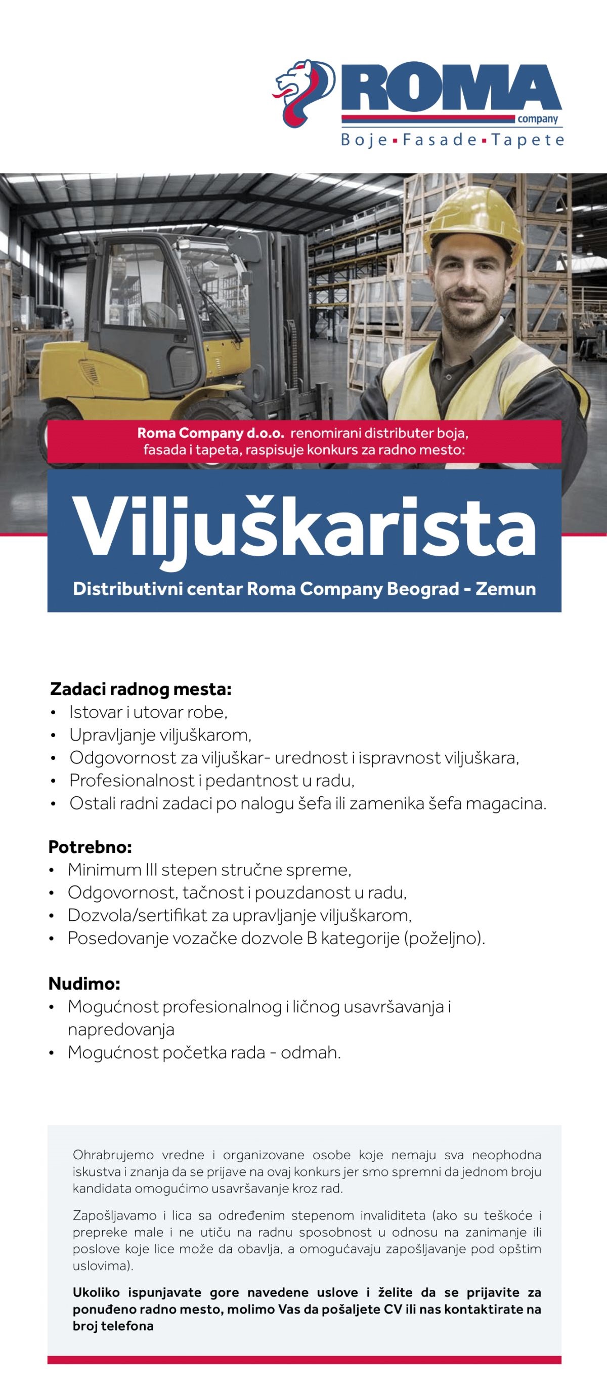 Viljuškarista Roma Company d.o.o. - Startuj.infostud.com
