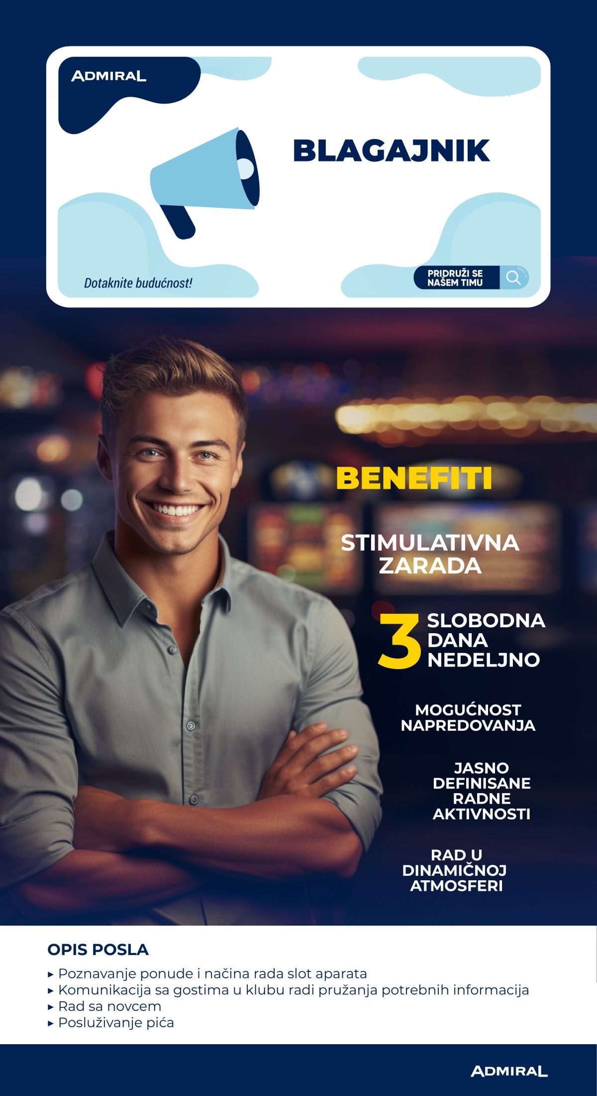 Blagajnik Admiral - Startuj.infostud.com