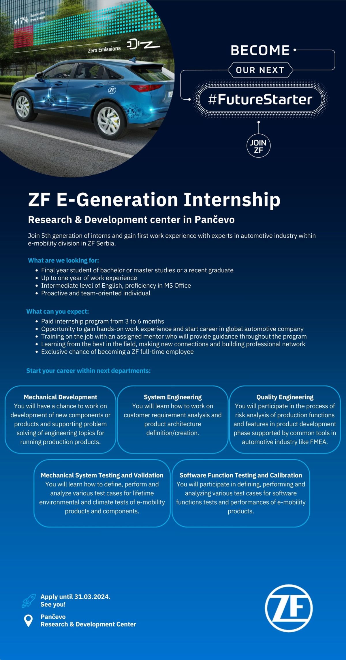 ZF Internship in R&D Pančevo ZF Serbia d.o.o. - Startuj.infostud.com