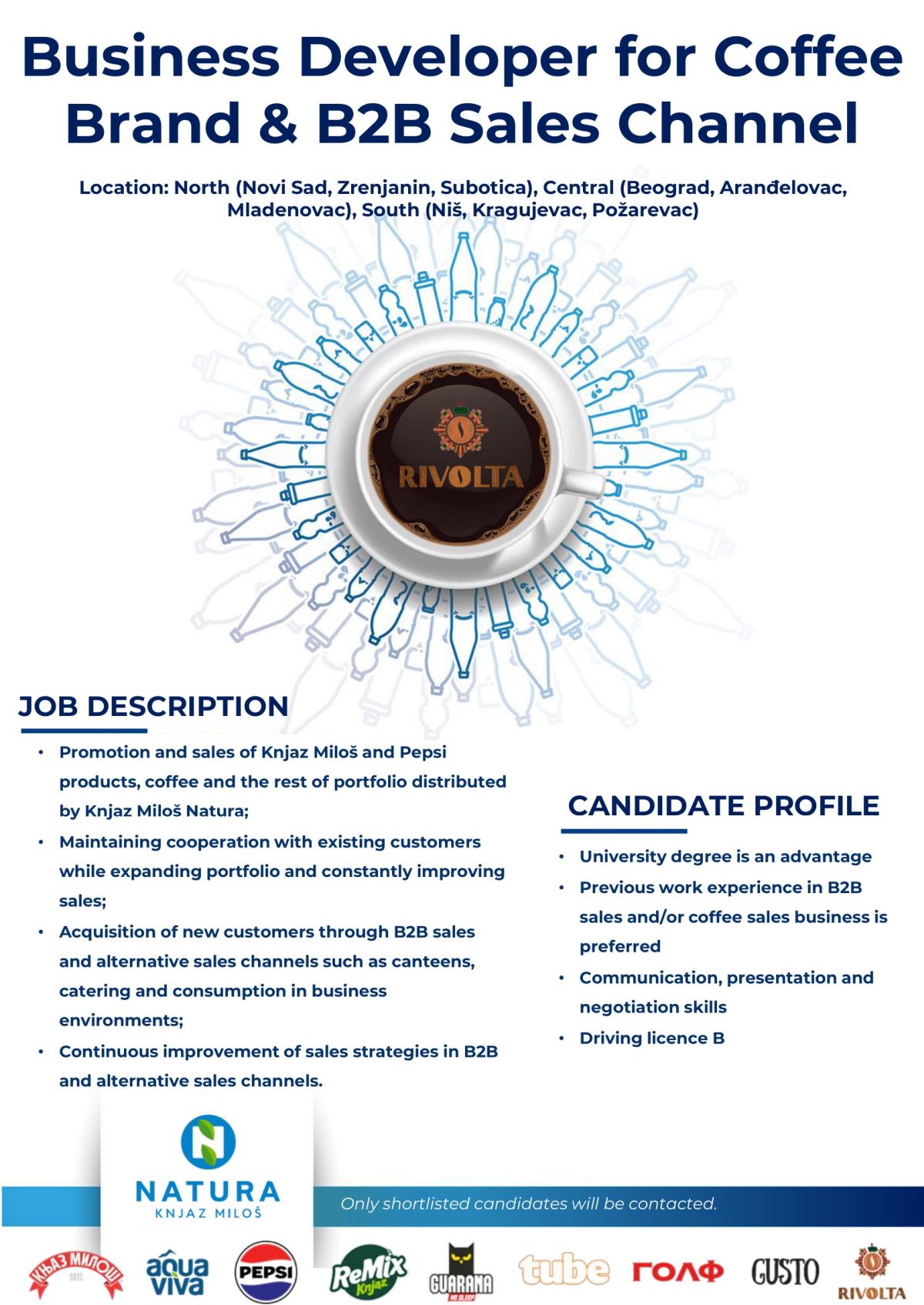 Business Developer for Coffee Brand & B2B… - Knjaz Miloš Natura d.o.o.