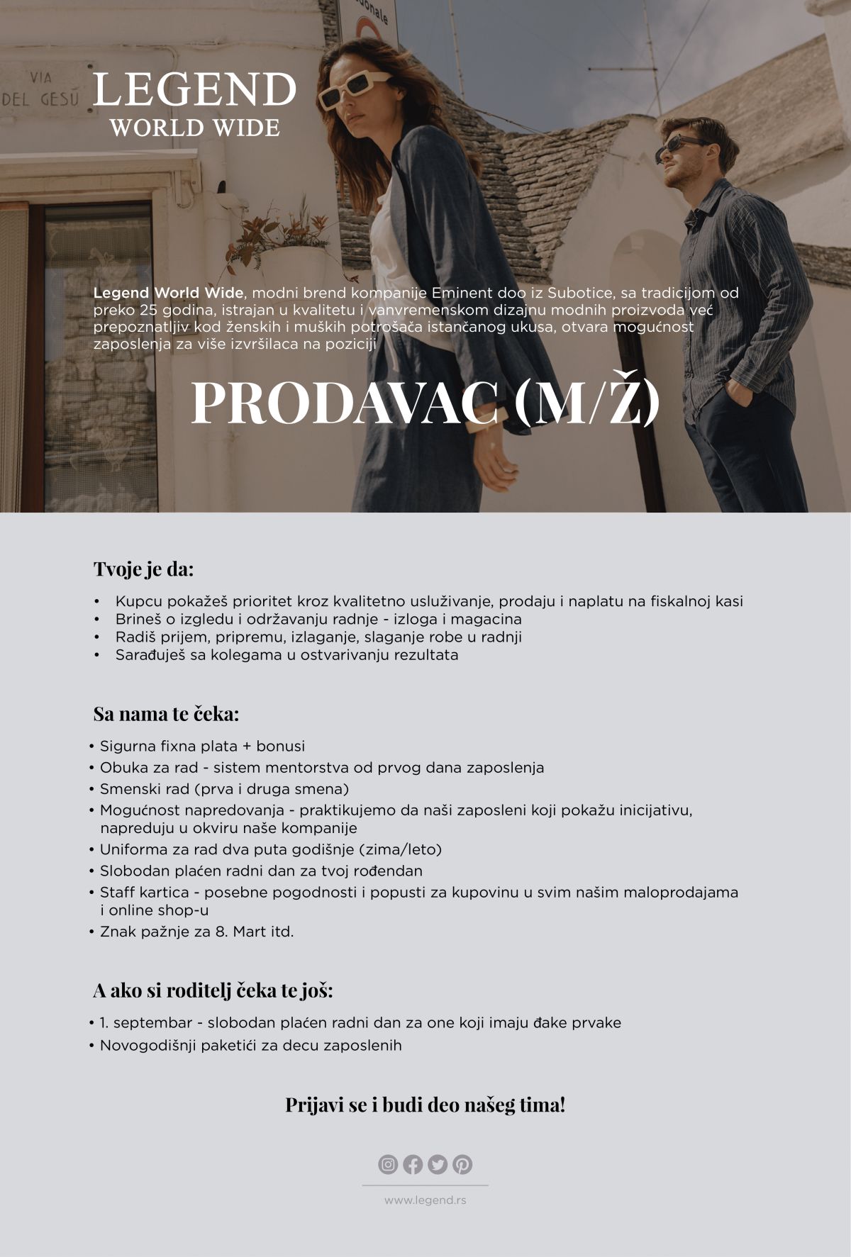 Prodavac Eminent d.o.o. (Legend World Wide) - Startuj.infostud.com