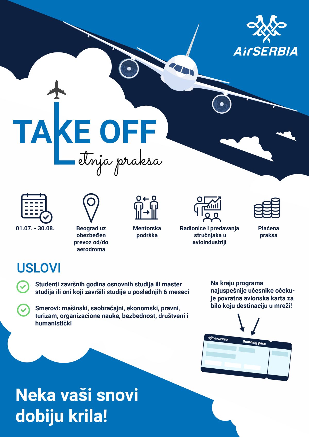 Letnja praksa TAKE OFF Air Serbia - Startuj.infostud.com