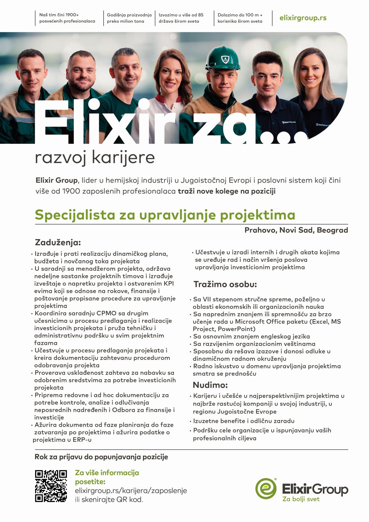 Specijalista za upravljanje projektima - Elixir Group