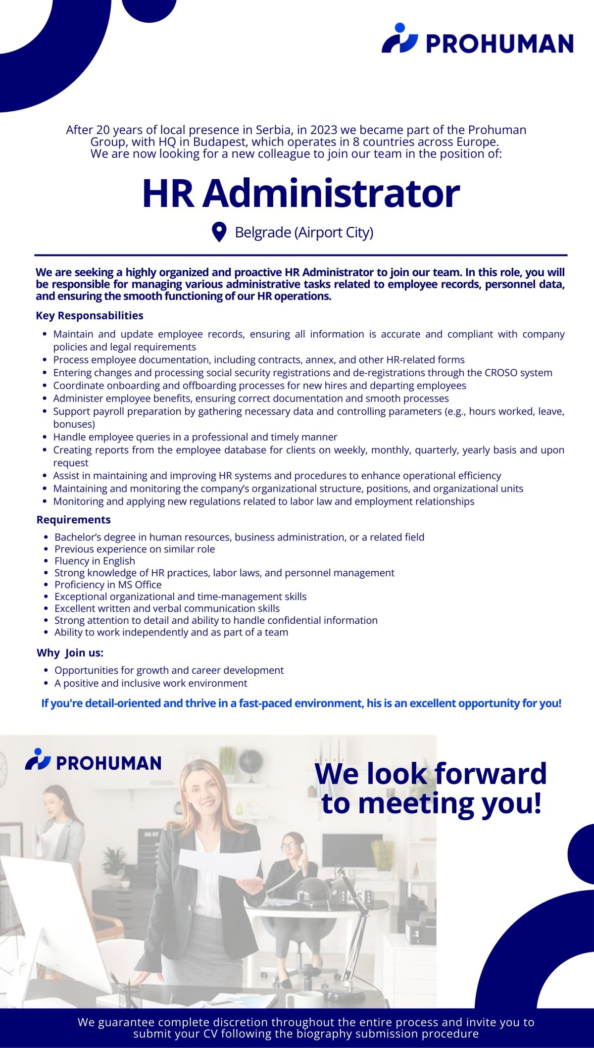 HR Administrator - Prohuman d.o.o.