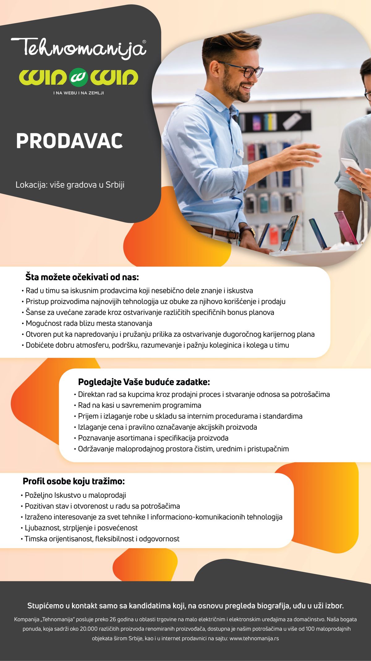 Prodavac - Poslovi - Moja Batajnica
