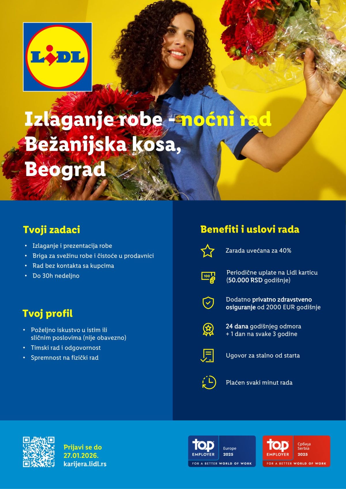 Izlagač robe - noćni rad (Bežanijska... - Lidl Srbija KD | Poslovi Infostud